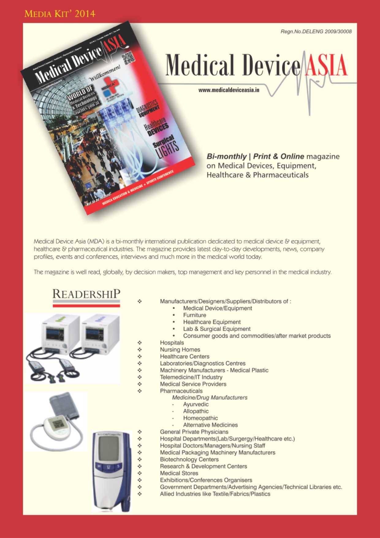 Medical Device ASIA (MDA) - bimonthly magazine on medical devices ...